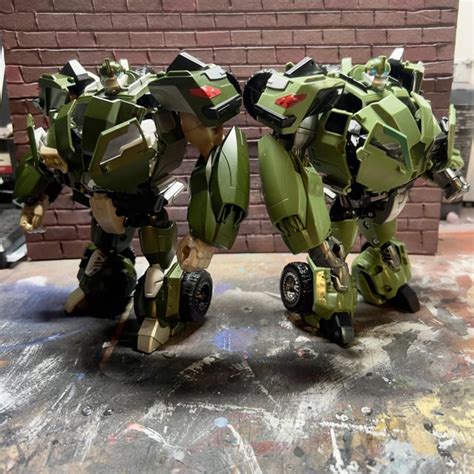 Apctoys Tfp Bulkhead With Both Versions Of Actoys Bulkhead R Transformers