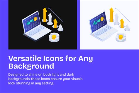 Data Analytics Isometric Icon Set On Yellow Images Creative Store 141283