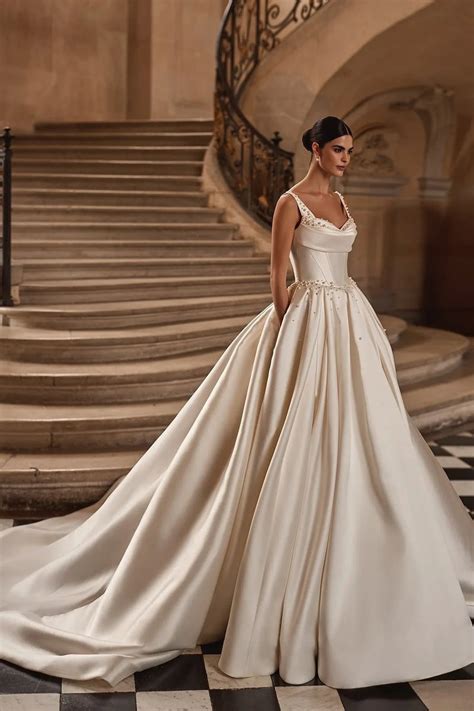 Ball Gown Satin Wedding Dresses For Bride Tanya Bridal