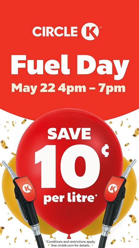 [circle K] Circle K Fuel Day 10 Cents Off Each Litre Between 4 Pm And