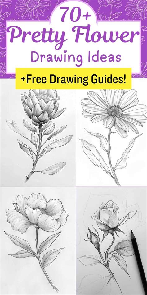 Blossom Into Creativity With Our 70 Pretty Flower Drawing Ideas 🌸