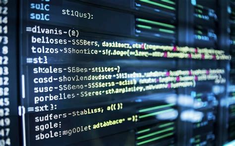 Premium Photo Sql Code On Computer Monitor And Server Room Background