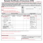Certificate Of Insurance Business Templates Contracts And Forms