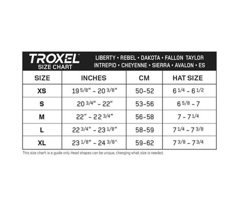 Troxel Riding Helmet Size Chart At Michael Siddons Blog