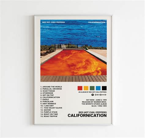 Red Hot Chili Peppers Posters Californication Poster Tracklist Album