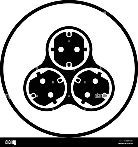 Ac Splitter Icon Thin Circle Design Vector Illustration Stock Vector Image And Art Alamy