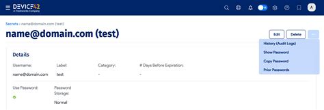 Password Operations Device42