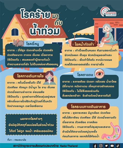 ข่าว โรคร้าย มากับ น้ำท่วม 👉 โรคฉี่หนู อาการ มีไข้สูง ปวด