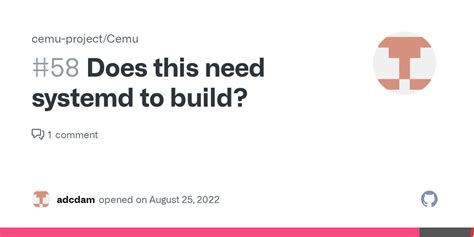 Does This Need Systemd To Build · Issue 58 · Cemu Projectcemu · Github