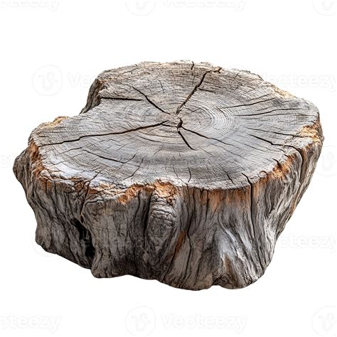 Beautiful Tree Cross Section Showing Annual Growth Rings Isolated On