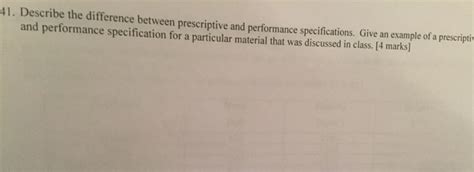 Solved 41 Describe The Difference Between Prescriptive And
