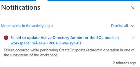 Setting Sql Ad Admin For Azure Synapse Fails · Issue 20683 · Azure