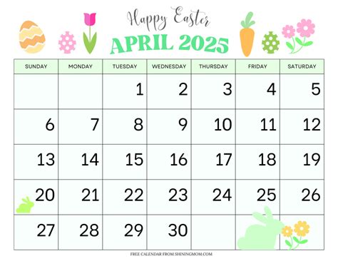 April 2025 Calendar 40 Best Free Printable Templates