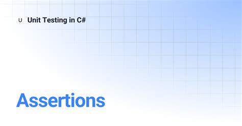 Assertions Unit Testing In C