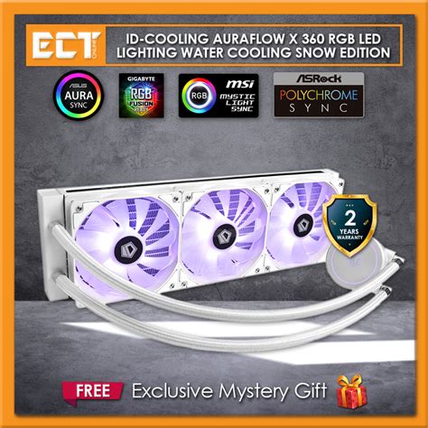 ID-Cooling Auraflow X 360 RGB LED Lighting Water Cooling Snow Edition