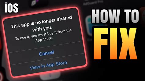 How To Fix This App Is No Longer Shared With You Problem In Ios