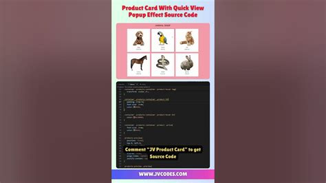 Product Card With Quick View Popup Effect Coding Html Css Javascript Shorts Jvcodes Youtube