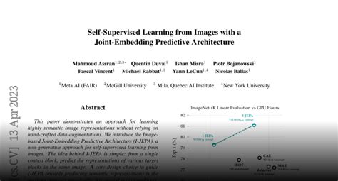 Paper Page Self Supervised Learning From Images With A Joint
