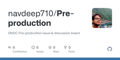 Github Navdeep710pre Production Ondc Pre Production Issue And Discussion Board