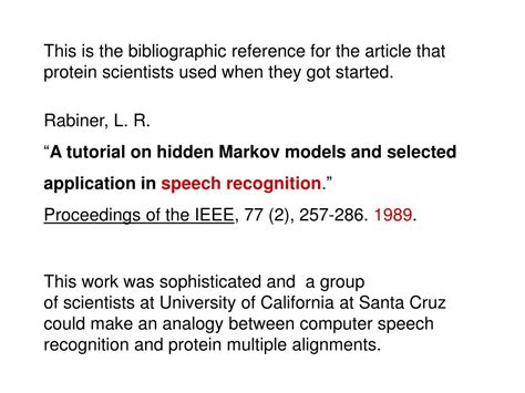 PPT Hidden Markov Modeling Multiple Alignments PowerPoint Presentation ID