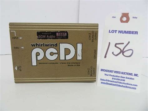 Whirlwind Pcdi Personal Computerstereo Line Interface Joseph Finn Co Inc