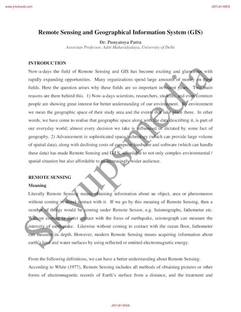 PDF Remote Sensing And Geographical Information System GIS Remote Sensing And Geographical