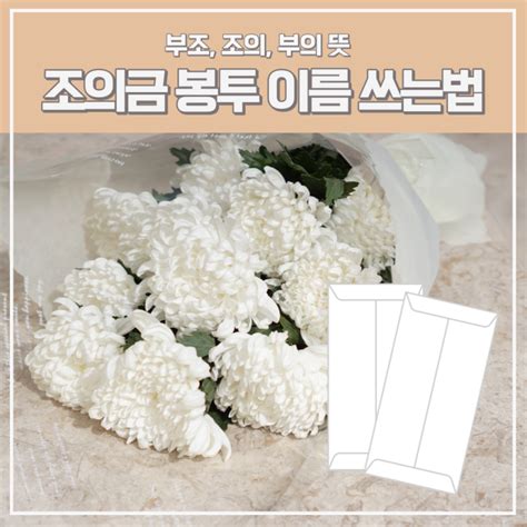 조의금 부조금 부의금 한자 뜻 장례식장 봉투 이름 쓰는 법 위치 금액 네이버 블로그