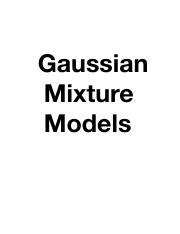 Gaussian Mixture Models Pdf Gaussian Mixture Models NAME PUID Question Gaussian