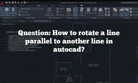Question How To Rotate A Line Parallel To Another Line In Autocad