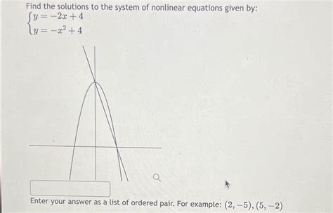 Solved Find The Solutions To The System Of Nonlinear