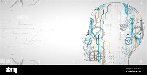 Artificial Intelligence Ai And Big Data Concept Machine Cyber Mind Humen Face With Binary