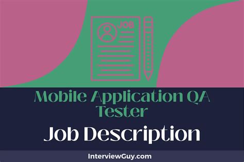 Mobile Application Qa Tester Job Description Updated For 2025