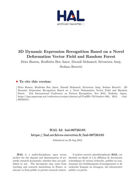 pdf 3d dynamic expression recognition based on a … dynamic expression