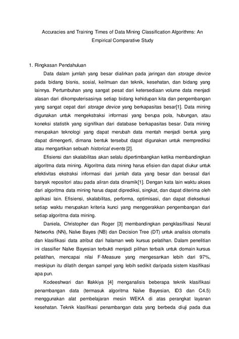 Pdf Accuracies And Training Times Of Data Mining Classification Algorithms