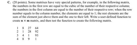 solved c 20 points some matrixes have very special