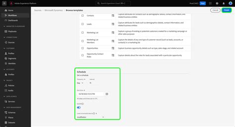 Create A Sources Dataflow Using Templates In The Ui Adobe Experience