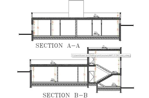 House Building Cross Section Drawing Dwg File Section Drawing Building A House Courtyard