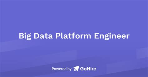 Big Data Platform Engineer At Dataflix Jobs At Dataflix
