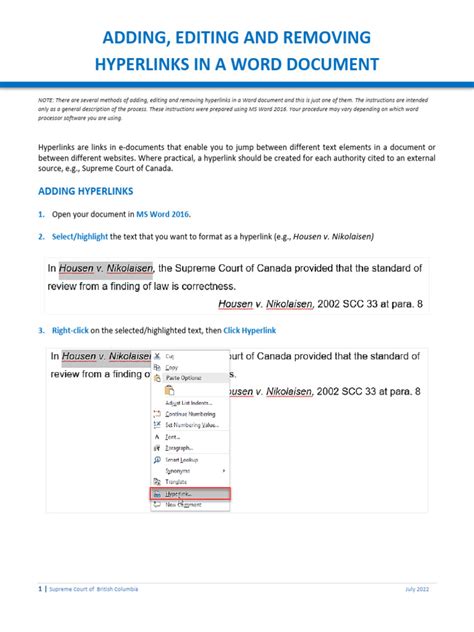 Removing Hyperlinks In Ms Word Pdf