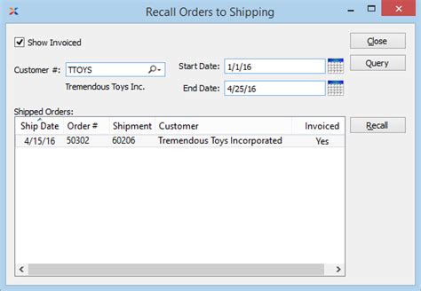 4 4 recall orders to shipping