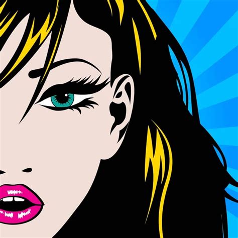 Pop Art Faces Of Woman — Stock Vector © Gal Amar 92672958