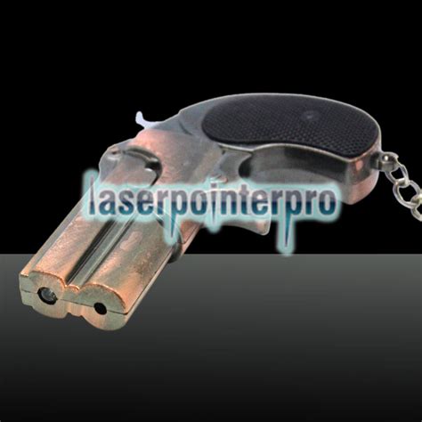 5mw 650nm Red Beam Light Gun Shaped Laser Pointer Golden Lt 8112