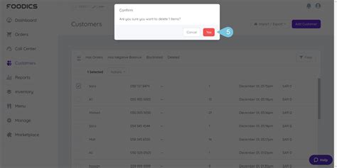 Deleting Customers Foodics Help Center