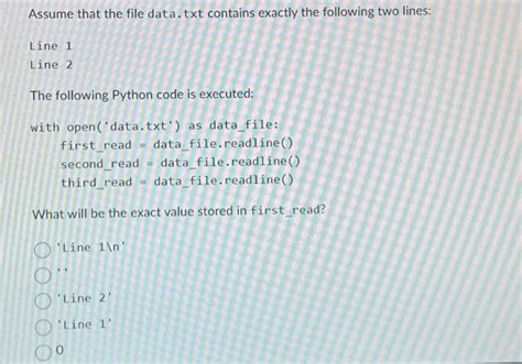 Solved Assume That The File Datatxt Contains Exactly The