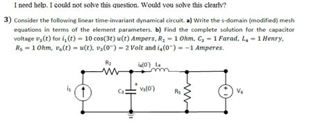 Solved Consider The Following Linear Time Invariant
