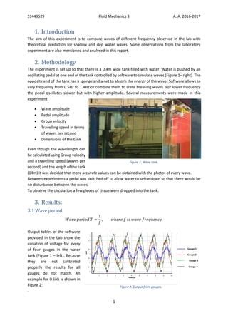 Wave Tunnel Lab Report PDF