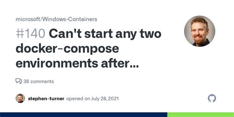 Cant Start Any Two Docker Compose Environments After Update To Windows 20h2 · Issue 140
