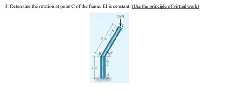 Solved Determine The Rotation At Point C Of The Frame EI Chegg