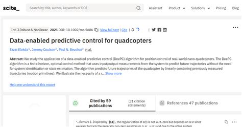 Data‐enabled Predictive Control For Quadcopters