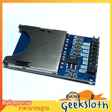 Sd Card Module Slot Socket Reader Arm Mcu โมดูลบันทึกข้อมูล Shopee Thailand